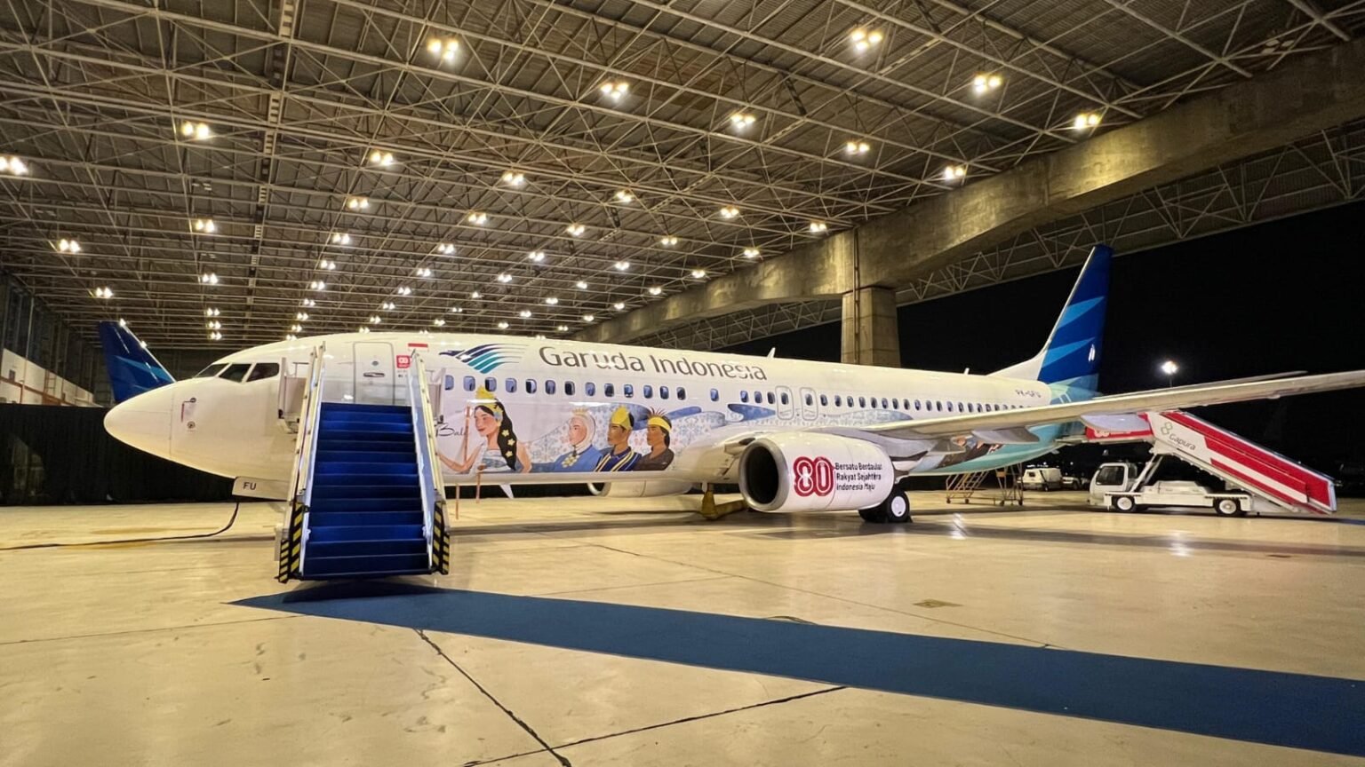 Garuda Indonesia Rilis Livery Baru Bertema Budaya untuk HUT ke-80 RI